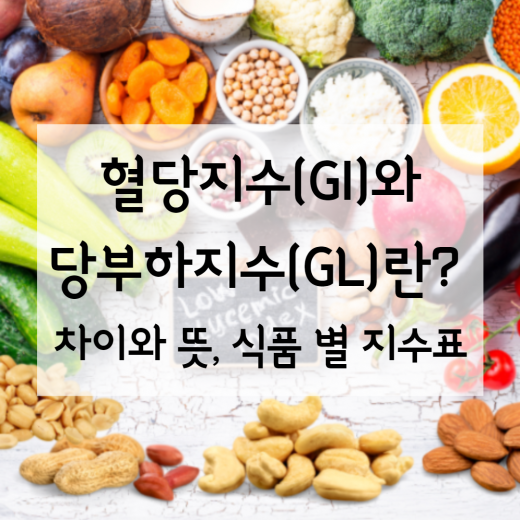 혈당지수(GI)와 당부하지수(GL)란? 차이와 뜻, 식품 별 지수표 - SOK SOK